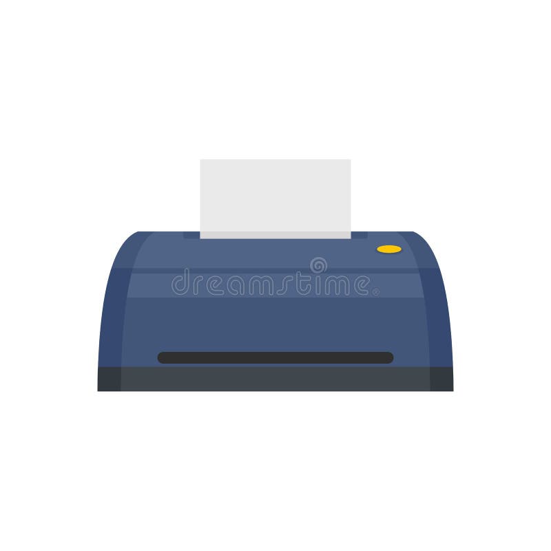 Digital Printer Icon, Flat Style Stock Illustration - Illustration of ...