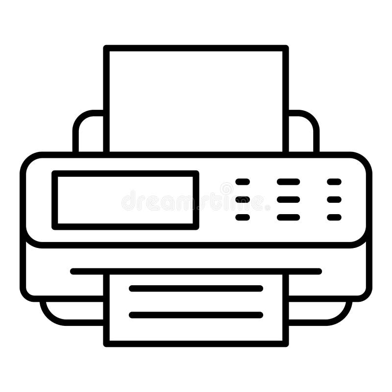 Digital Printer Icon, Outline Style Stock Vector - Illustration of ...