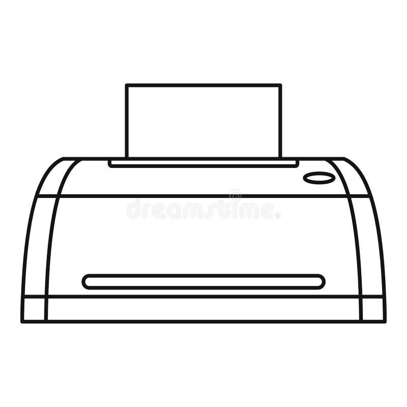 Digital Printer Icon, Outline Style Stock Vector - Illustration of ...