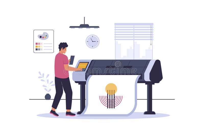 Digital Printing Concept Illustration Stock Vector - Illustration of ...