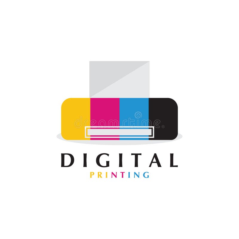 Digital Printing Logo Design Stock Vector - Illustration of icon ...