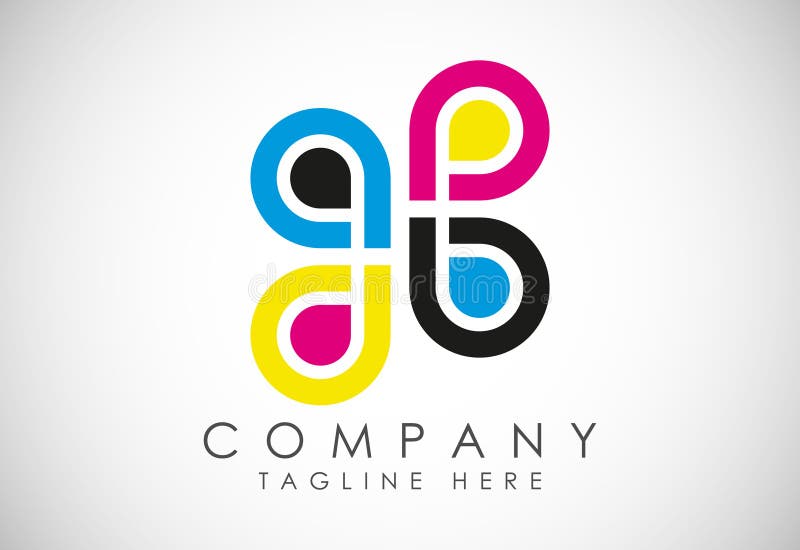 Digital Printing Logo Design Template. Logo for Print Shop Polygraph ...