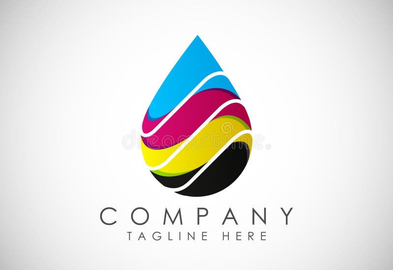 Digital Printing Logo Design Template. Logo for Print Shop Polygraph ...