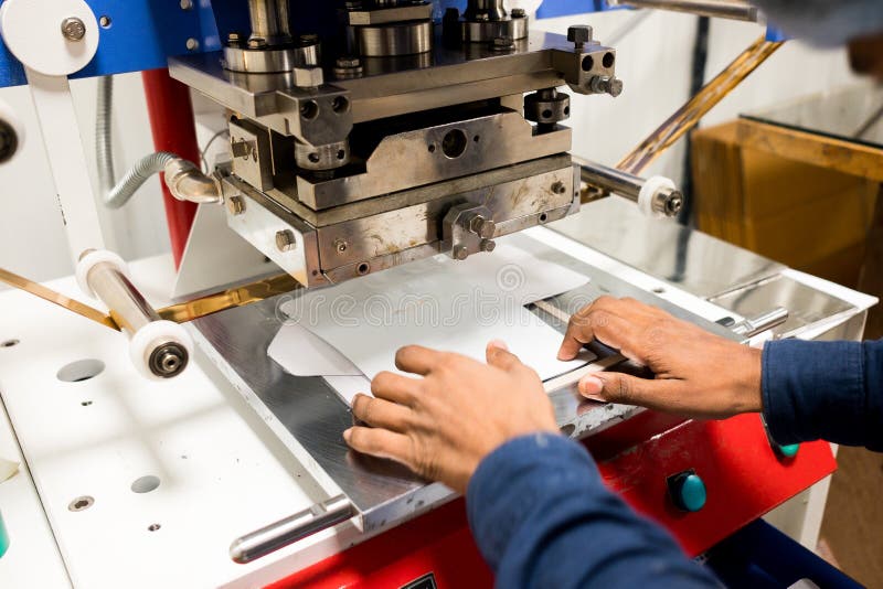 Screen and Digital Printing Machine Operated by Indian Hands Inside ...