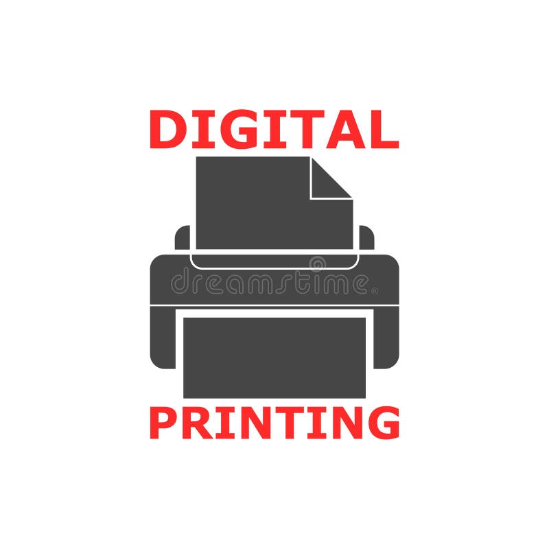 Digital Printing, Simple Icon Stock Vector - Illustration of icon ...