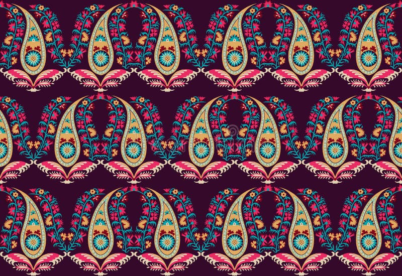 Digital Printing Textile Pattern Wallpaper Stock Illustration ...