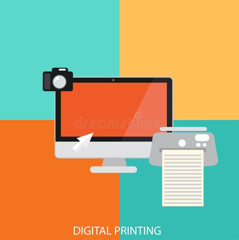 Digital printing stock vector. Illustration of industry - 56653447
