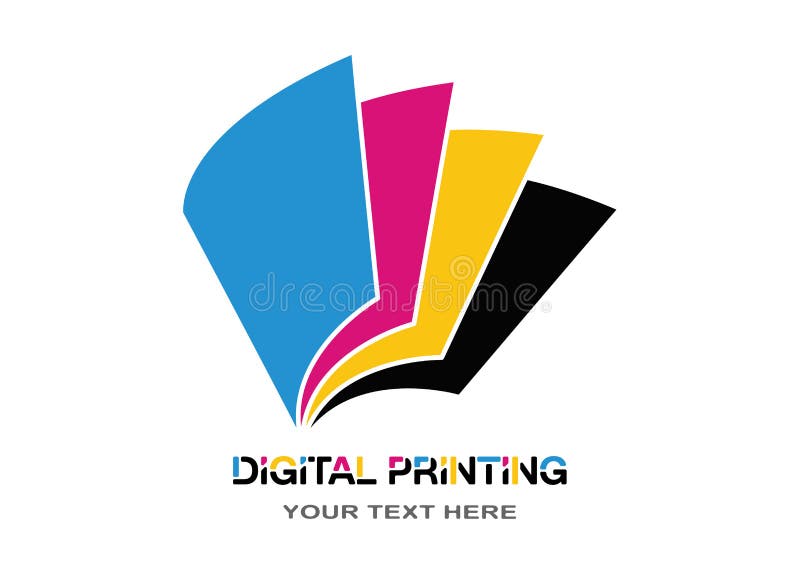 Digital Printing or Photo Printing. Vector Template of a Logo, Sticker ...