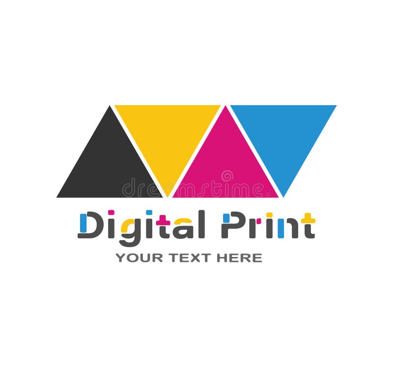 Digital Printing or Photo Printing. Vector Template of a Logo, Sticker ...