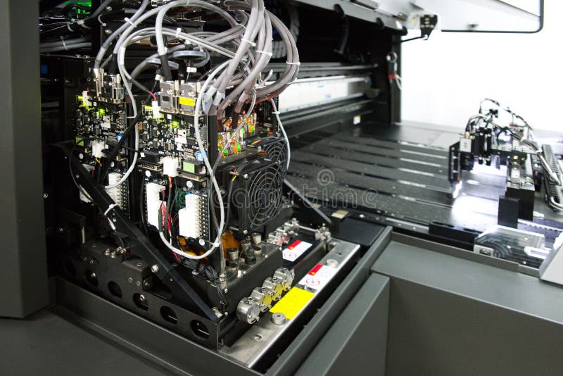 Digital Printing - Wide Format Printer Stock Photo - Image of news ...