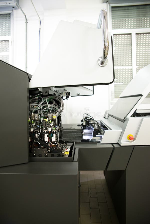 Digital Printing - Wide Format Printer Stock Image - Image of print ...