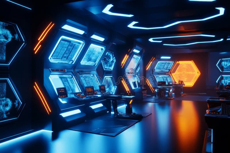 A Digital Prison Where Inmates are Contained within Individual Glowing ...