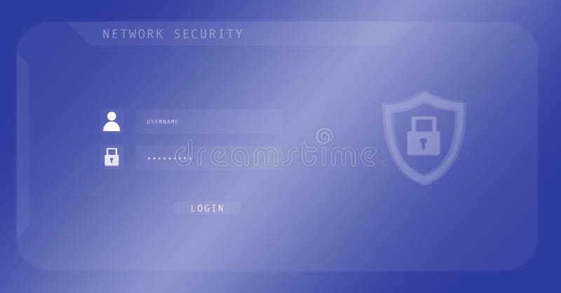 Digital Privacy Illustrated with a Login Screen Stock Image - Image of ...