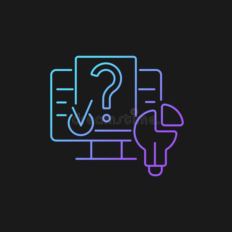 Digital Problem Solving Gradient Vector Icon for Dark Theme Stock ...