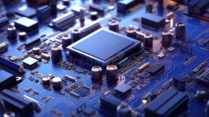 Digital Processing: Microchip CPU on Motherboard with Advanced ...