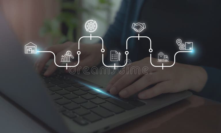 Digital Procurement and Supply Chain Management Concept. Digital ...