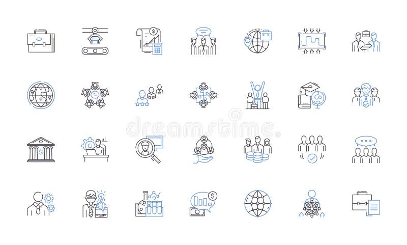 Digital Proficiency Line Icons Collection. Digital Competence ...