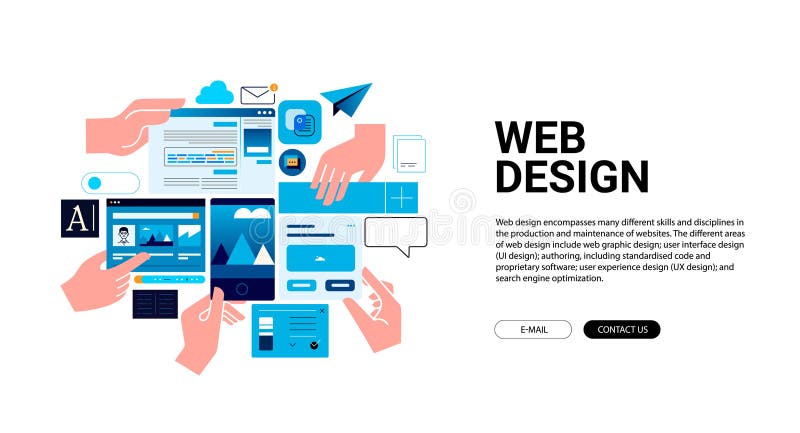 Digital Project Creation stock illustration. Illustration of interface ...