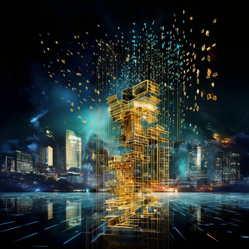 Digital Prosperity stock illustration. Illustration of style - 290930483