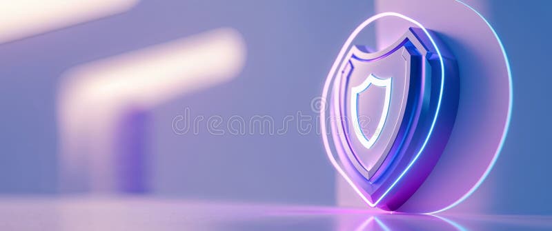 Digital Protection Concept with Glowing Effects Stock Image - Image of ...