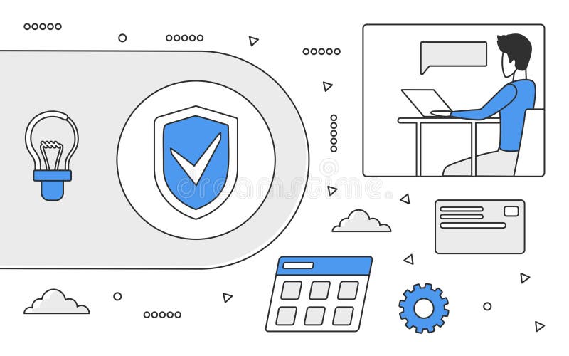 Digital protection policy stock vector. Illustration of digital - 264971842