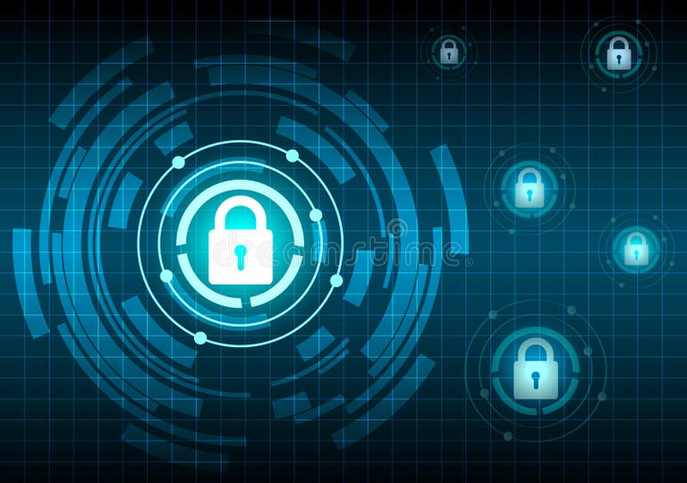 Digital Protection and Security Data - Vector Stock Vector ...