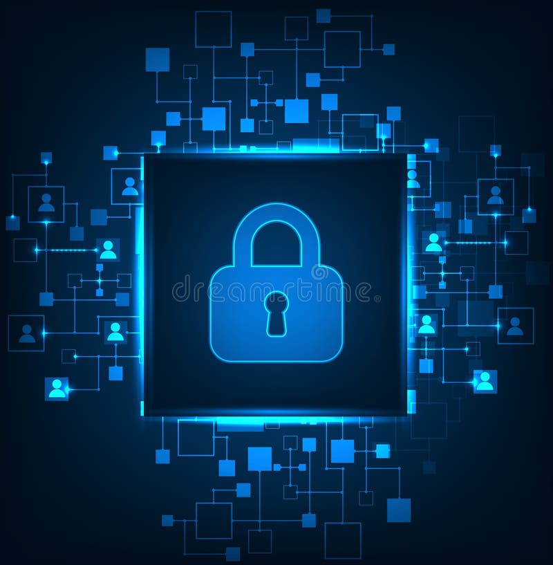 Digital Protection And Security Stock Vector Illustration Of