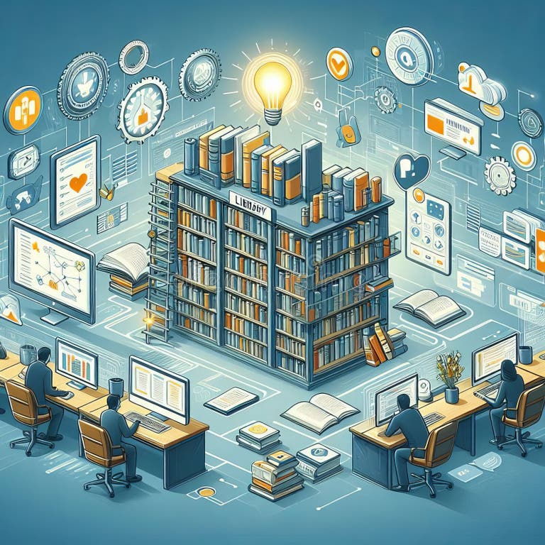 Online Library Resources Stock Illustrations – 1,541 Online Library ...