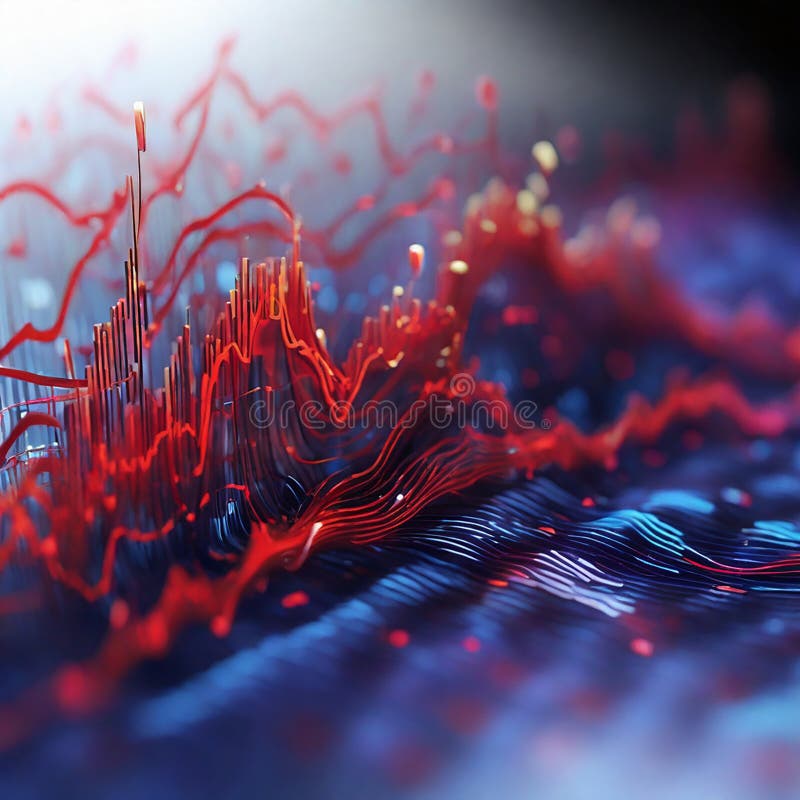 Digital Pulse - an Abstract Background Where Colorful Lines and Shapes ...