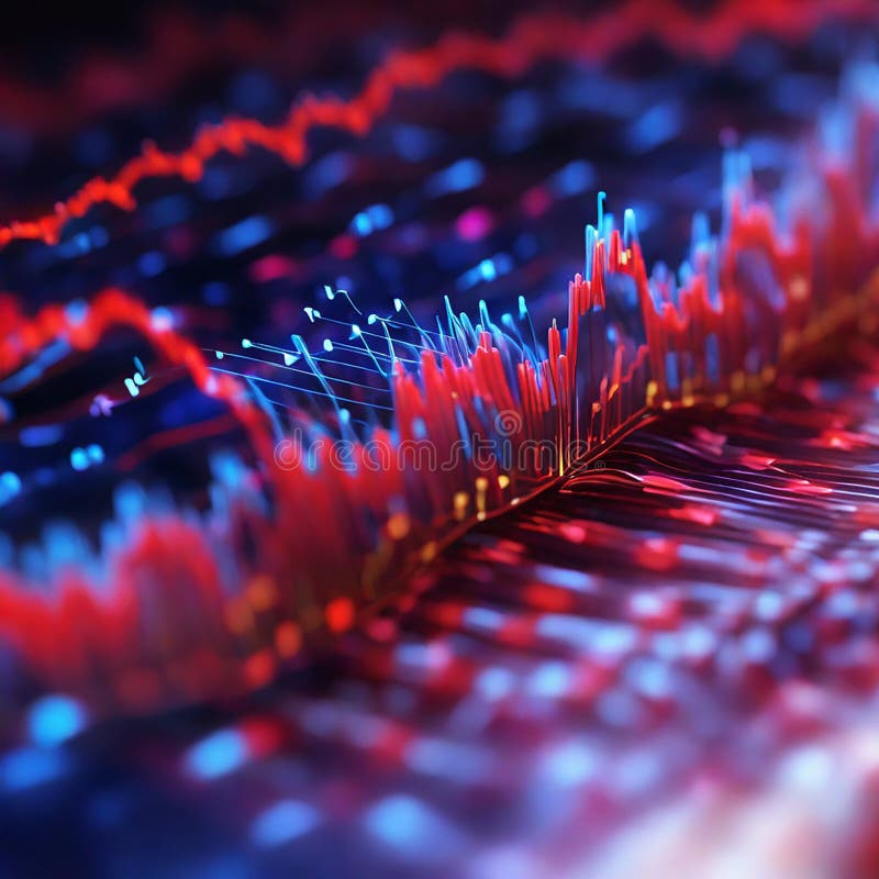 Digital Pulse - an Abstract Background Where Colorful Lines and Shapes ...