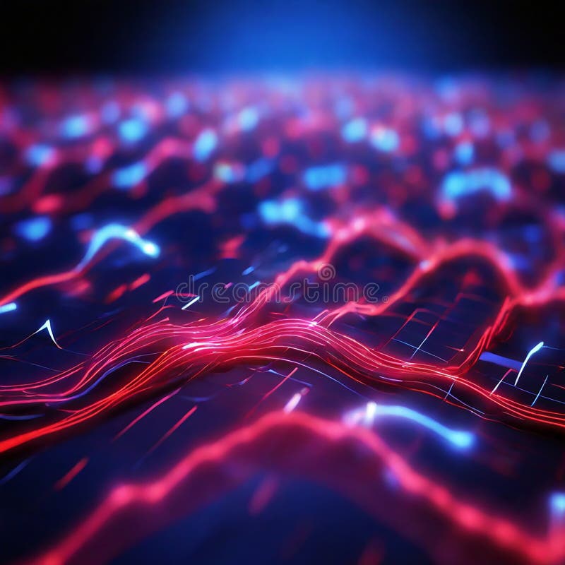 Digital Pulse - an Abstract Background Where Colorful Lines and Shapes ...