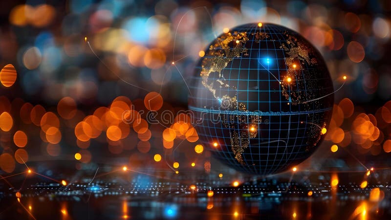 Digital Pulse of the Americas. Concept Technology, Innovation, Global ...