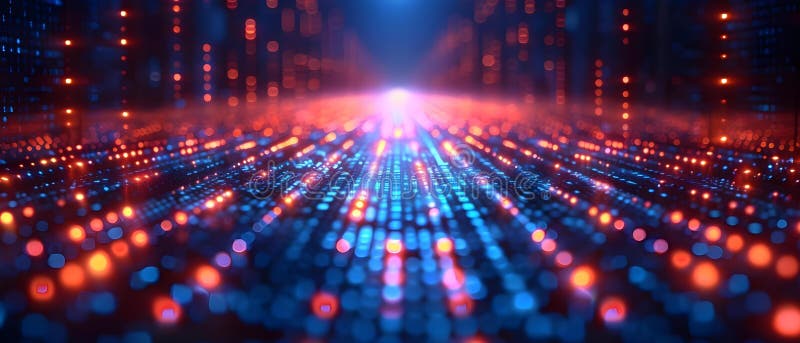 Digital Pulse: the Beat of Global Data Flow. Concept Technology, Data ...