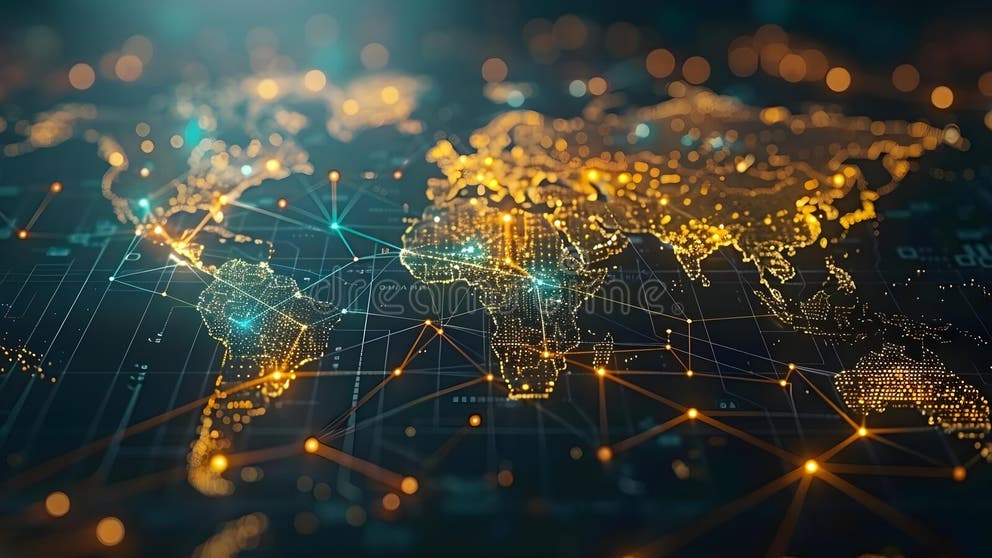 Digital Pulse of Global Unity. Concept Global Harmony, Digital Trends ...