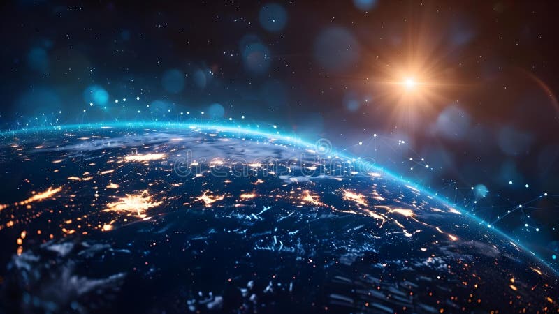 Digital Pulse: the Heartbeat of Global Connectivity. Concept Technology ...