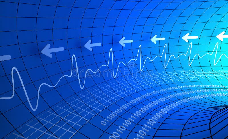 Digital Pulse Monitor Abstract Background Stock Illustration ...