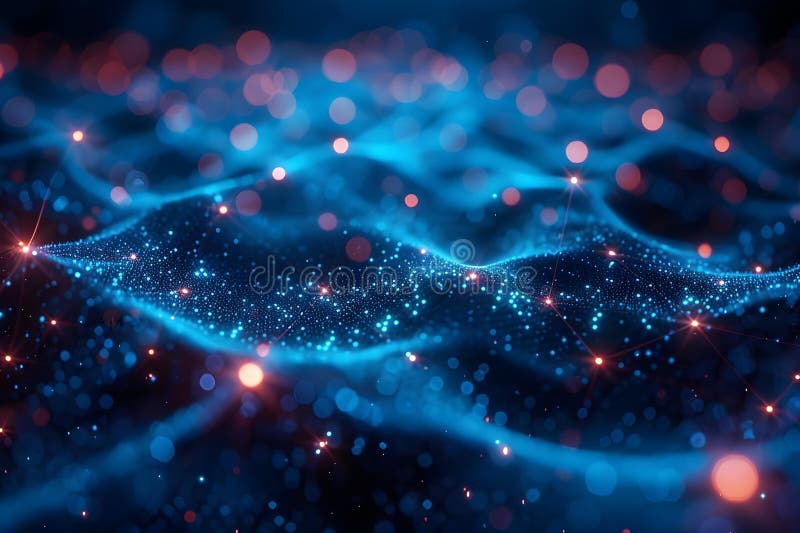 Concept Data Visualization, Networking Technology, Digital Pulse the ...