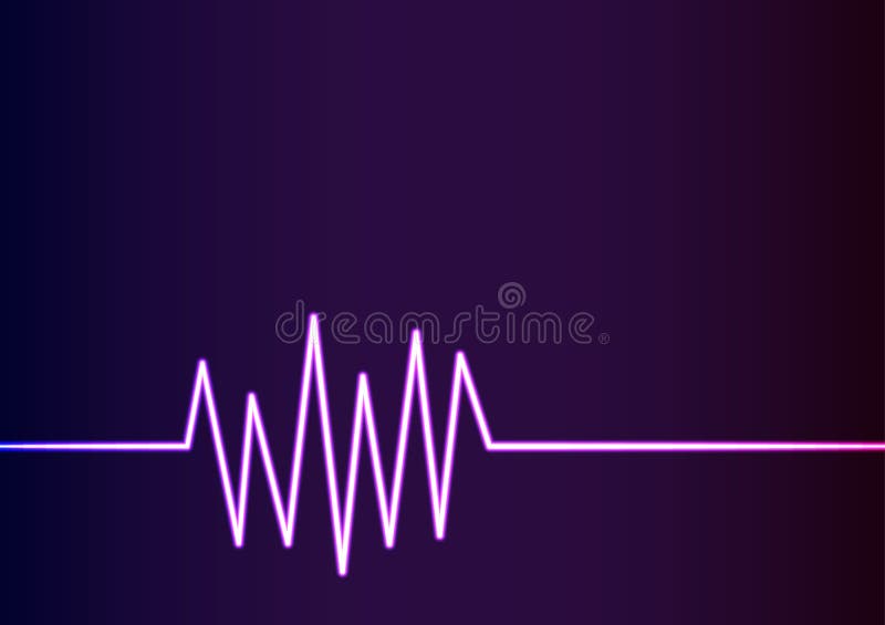 Digital Purple Line Signal Wave Pattern Dark Background Stock Vector ...