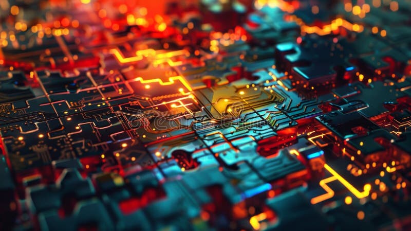 A Digital Puzzle Being Solved by a of Quantum Particles Representing ...