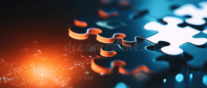 Digital Puzzle Pieces Fitting Together, Symbolizing Data Integration ...