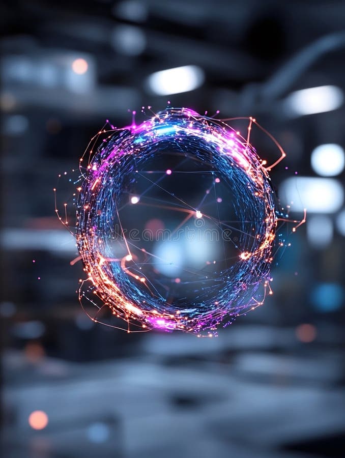 Digital Quantum Ring in Research Facility Stock Photo - Image of ...