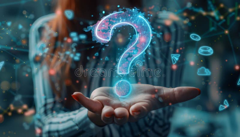 Blue Digital Question Mark Stock Illustrations – 2,019 Blue Digital ...
