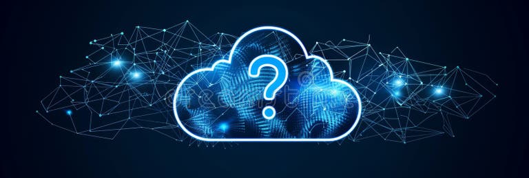 Digital Question Mark Inside Cloud Cloud Computing, Data Security, Uncertainty Concept Stock ...