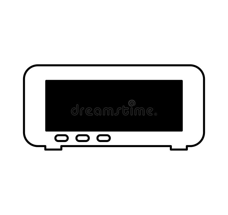 Digital radio clock icon stock vector. Illustration of wake - 87399327