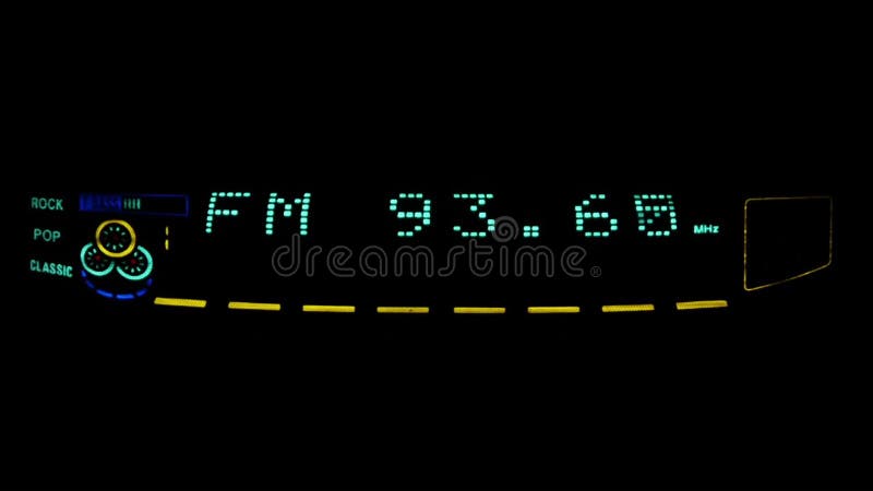 Digital Radio Receiver Tune Dial Panel. Search for Stations Stock Video ...