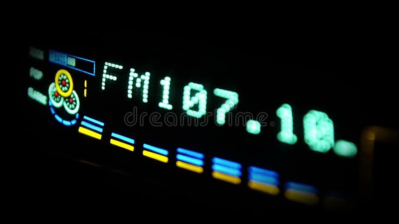 Digital Radio Receiver Tune Dial Panel. Search for Stations Stock Video ...