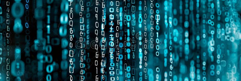 Falling Binary Code Background. Stock Vector - Illustration of ...