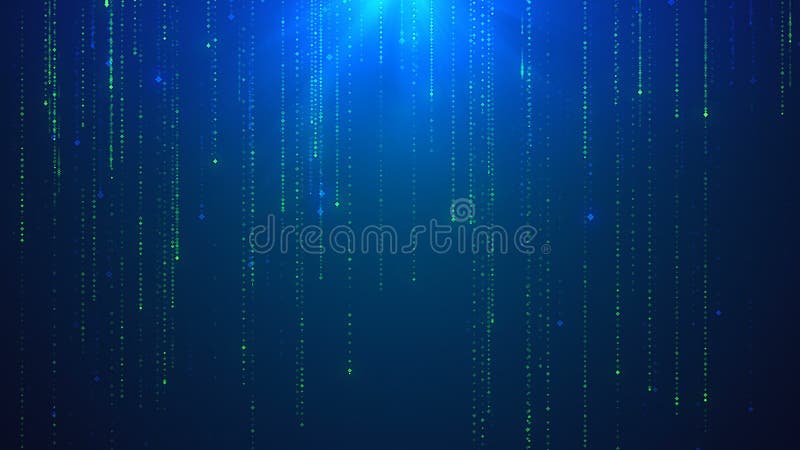 Digital Rain Information and Data Flow Stock Footage - Video of ...