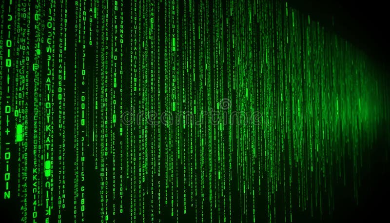 Digital Rain Code Stream, Matrix Effect, Cyber Background, Technology ...