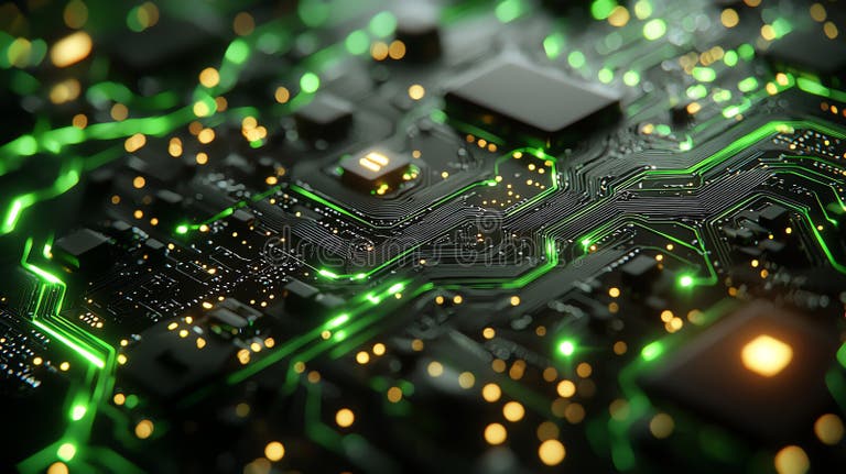 Digital Rain Futuristic Retro Matrix Code Stock Image - Image of ...